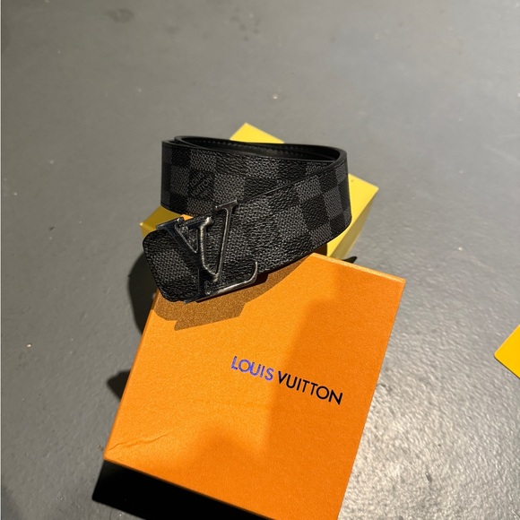 Louis Vuitton | Accessories | Louis Vuitton Black Checkered Belt | Poshmark